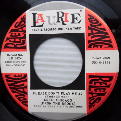 ARTIE CHICAGO aka Ernie Maresca 45 Please don't play me A7 COUNTRY ...