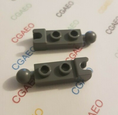 2 x Lego 14419 Plate Modified 1x2 with Tow Ball and Small Tow Ball ...