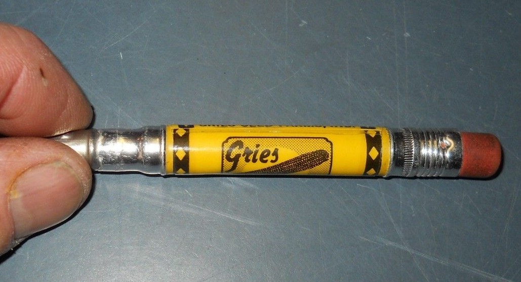 VINTAGE BULLET PENCIL ADVERTISING GRIES HYBRID SEEDS FARMS FREMONT OH ...