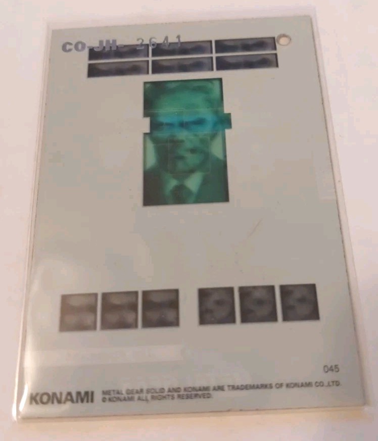 1998 Metal Gear Solid holed Card 045 Jim Houseman CO-JR Konami Japan | eBay