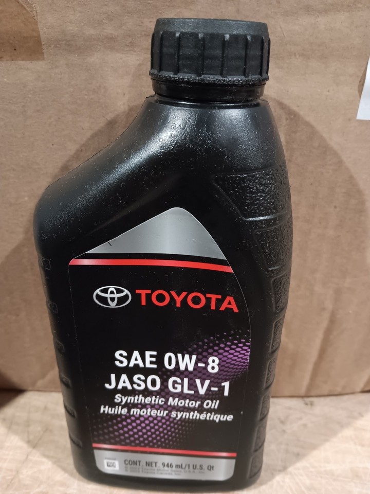 TOYOTA 0W-8 JASO GLV-1 Synthetic Motor Oil 6 Quarts 0W8 | eBay