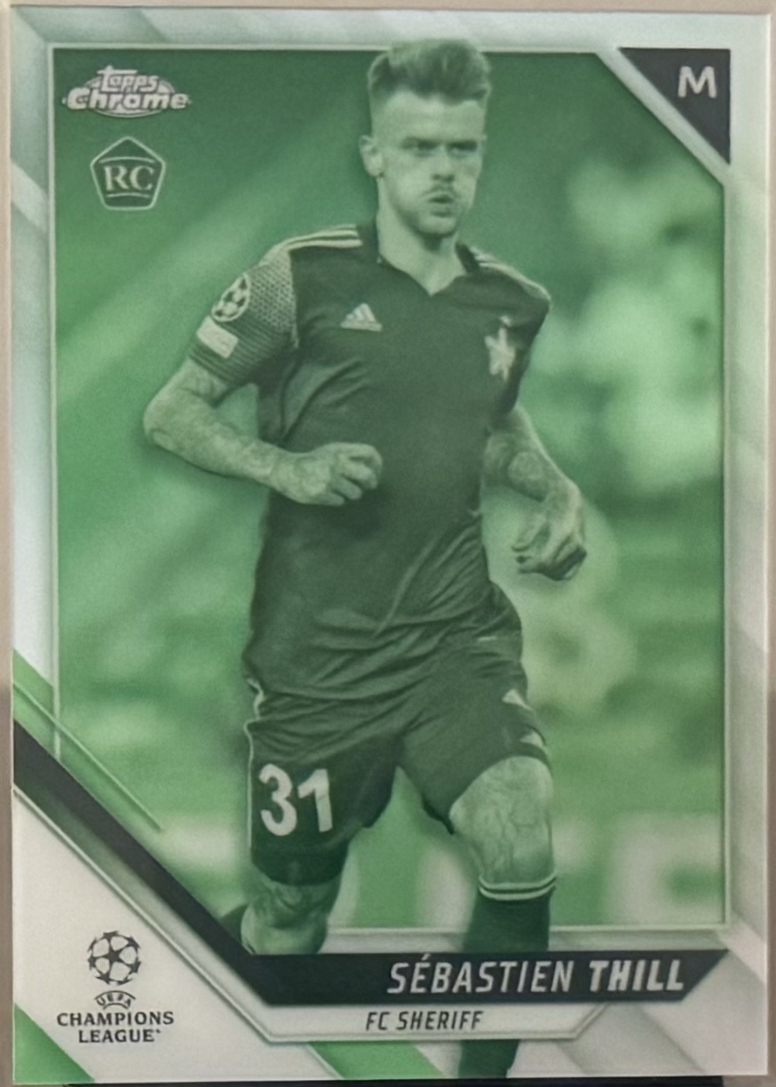 Sebastien Thill 2021-22 Topps UCC Chrome FC Sheriff Rookie RC Night ...