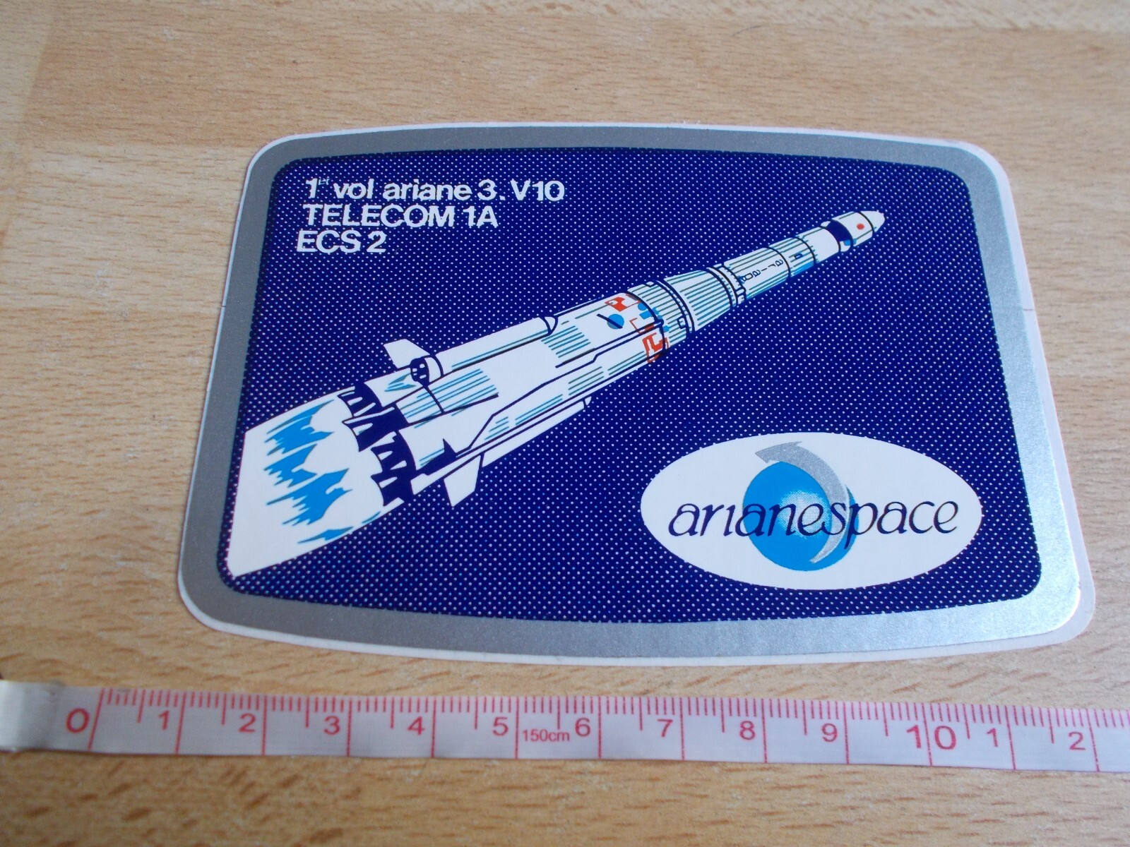 Sticker Arianespace - 1er Flight Ariane 3.V10 - Telecom 1A - ECS 2 | eBay
