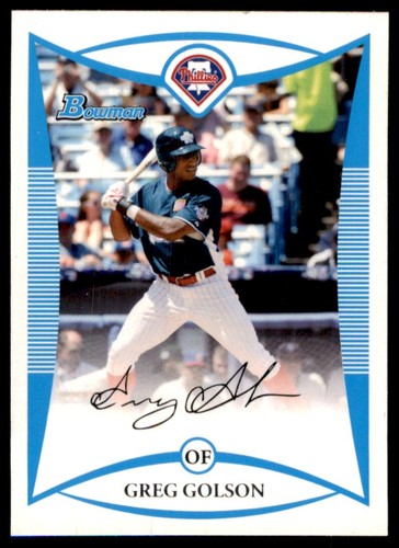 2008 BOWMAN DRAFT PICKS & PROSPECTS GREG GOLSON PHILADELPHIA PHILLIES # ...
