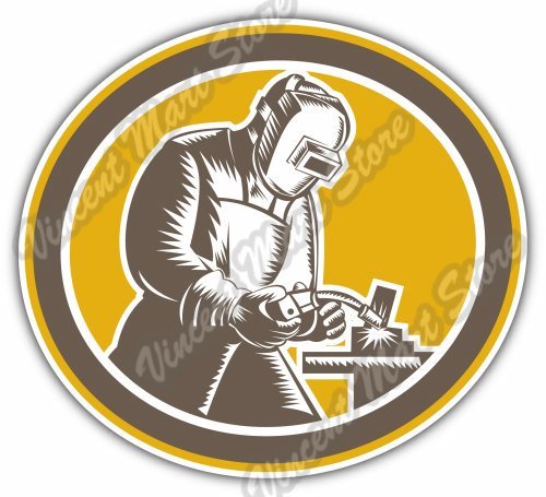 Welder Fabricator Worker Welding Torch Weld Car Bumper Vinyl Sticker ...