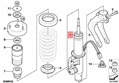 For BMW E70 X5 2007-2013 Front Driver Left Strut Assembly Genuine ...