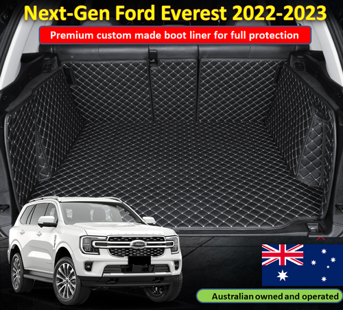 Fits New Next-Gen Ford Everest 2022-2023 Custom Made Cargo Trunk Mats ...