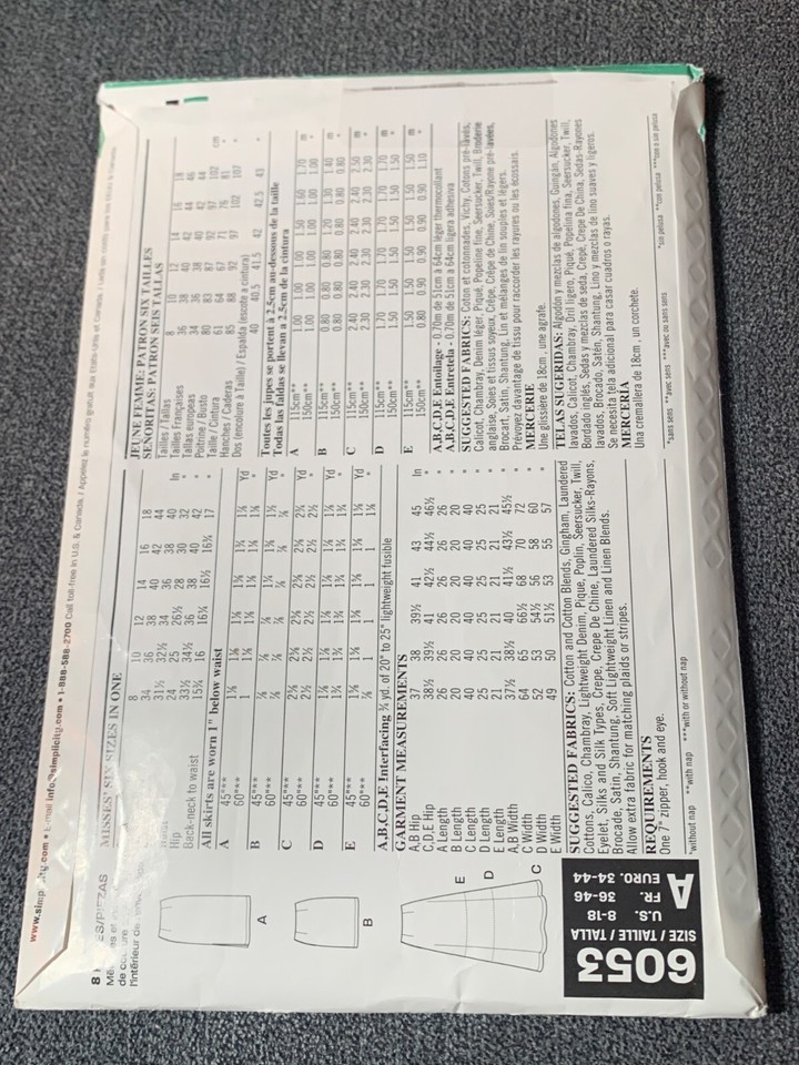 New Look 6053 Womens Sewing Pattern Skirt Sizes 8-18 uncut | eBay