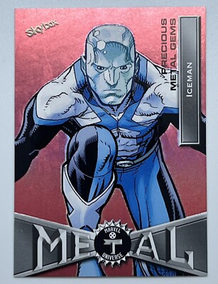 2020 Marvel X-Men Metal Universe ICEMAN Precious Metal Gems RED PMG ...