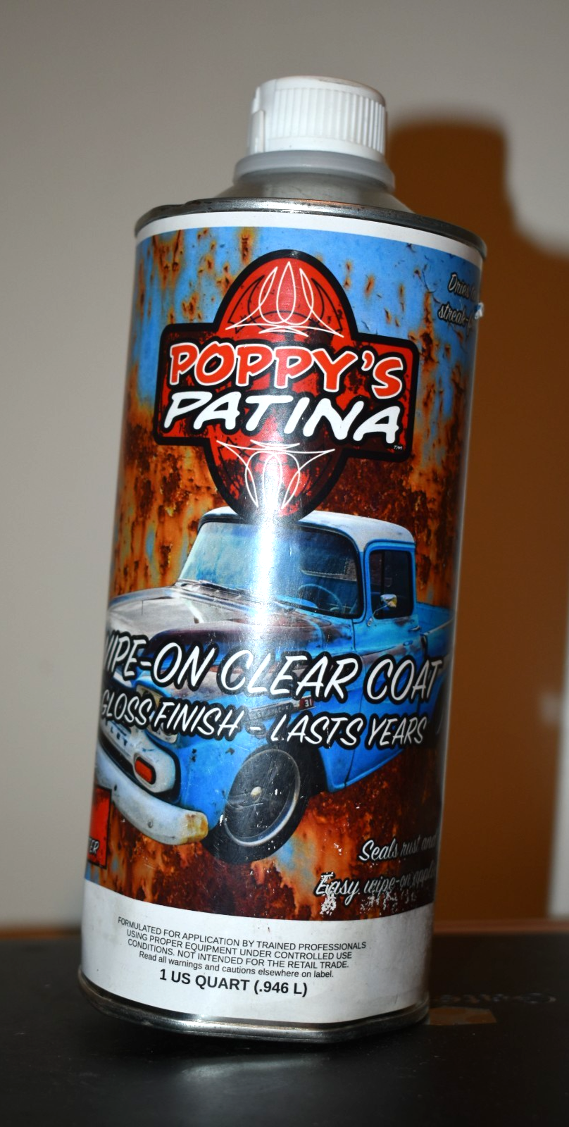 Poppy’s Patina Wipe-On Clear Coat 1 Quart Gloss Finish for Rusted Metal ...