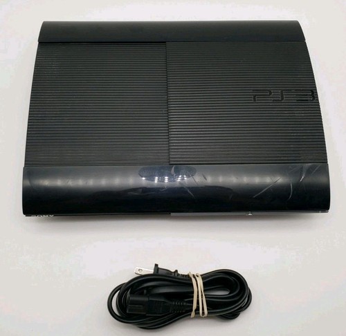 Sony PlayStation 3 PS3 Super Slim 500GB CECH-4001C Console w/ Power ...