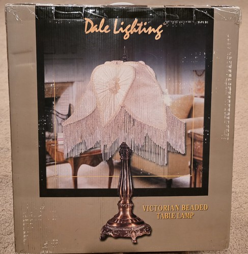 Very Rare Dale Lighting Victorian Beaded Table Lamp BNIB | eBay
