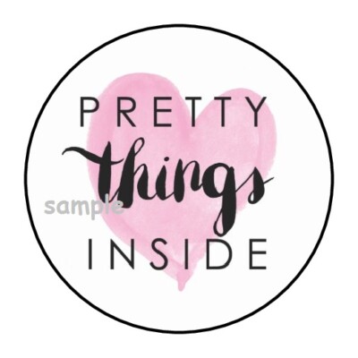 30 PRETTY THINGS INSIDE ENVELOPE SEALS LABELS STICKERS 1.5" ORDER HAPPY ...