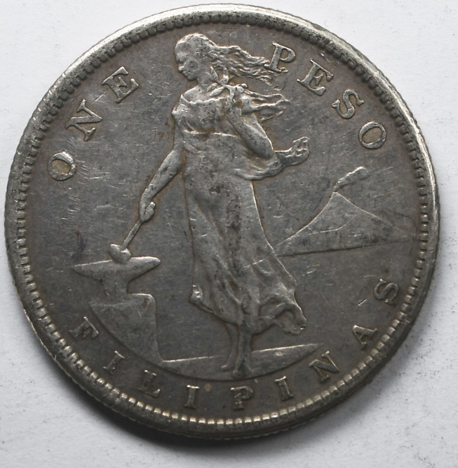 1907 S Philippines One Peso Silver Coin KM# 172 | eBay
