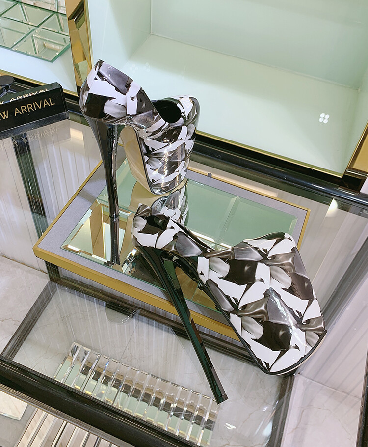 Glamous Colorful 22 cm Super High Pumps Drag Queen Heels Platform Trans ...