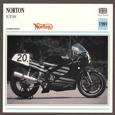 Norton 1989 RCW588 Edito Service Atlas Motorcycle Card | eBay