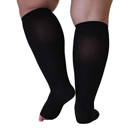 5XL Mojo Compression Socks Plus Size Extra X-Wide Calf & Ankles Opaque ...
