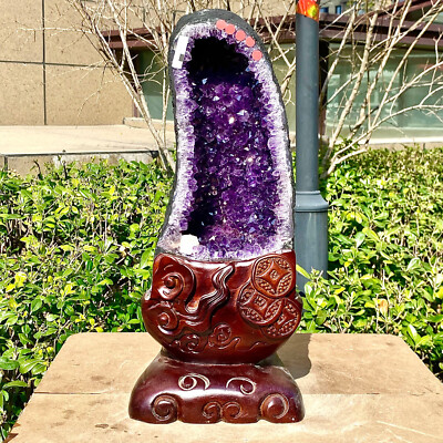 21.63LB Natural Brazilian Amethyst Crystal Cave Stone Cluster Quartz ...