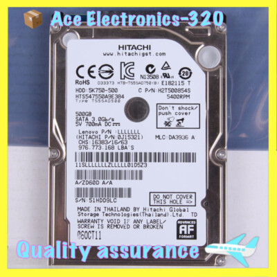 Hitachi 500 GB HDD 2.5" 8 MB HTS547550A9E384 5400RPM SATA Hard Disk | eBay