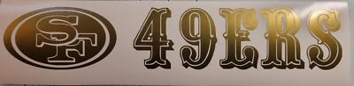 San Francisco 49ers Vinyl Decal Set Windows Cars Trucks Bumpers Laptops ...