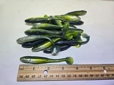 20 3.5" Sexy Shad Paddle Tail Swimbaits Soft Plastic Bass Fishing ...
