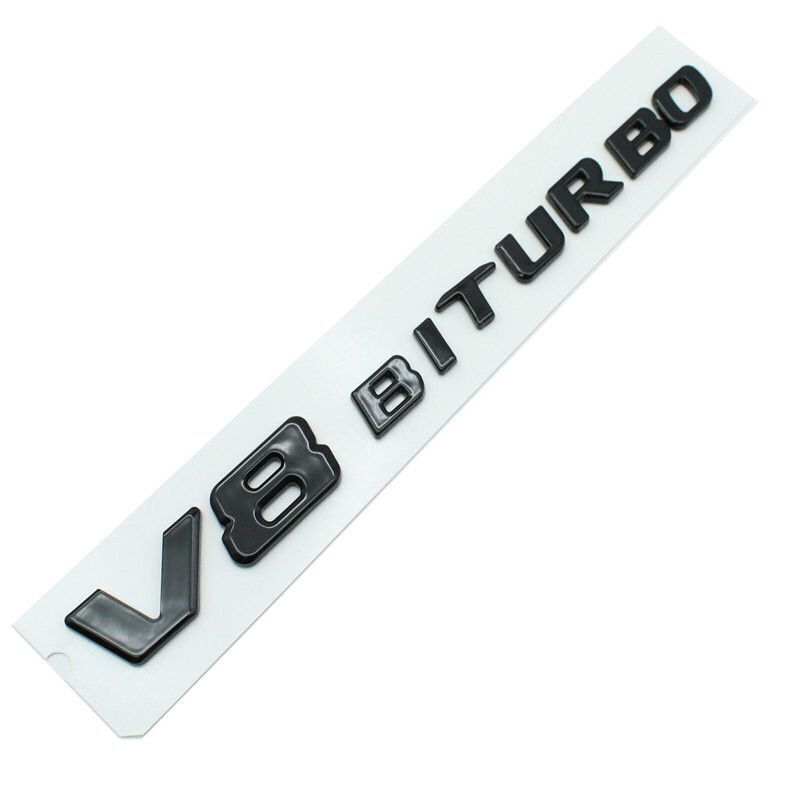 2PCS Gloss Black Letters V8 BITURBO Fender Emblems for MB V8-BITURBO | eBay
