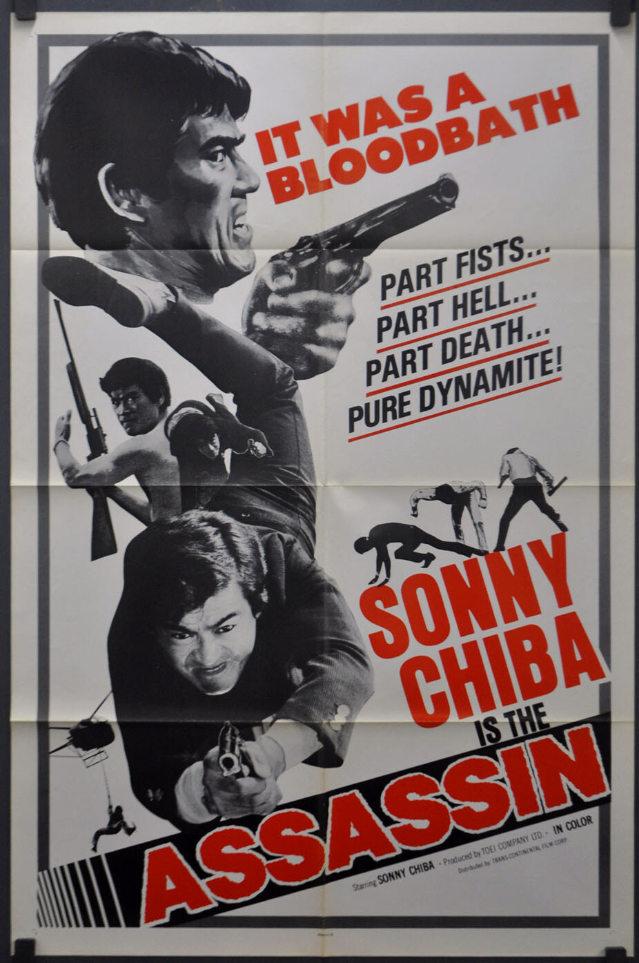 ASSASSIN 1970 ORIG 27X41 MOVIE POSTER SONNY CHIBA RYOHEI UCHIDA KUNG FU ...