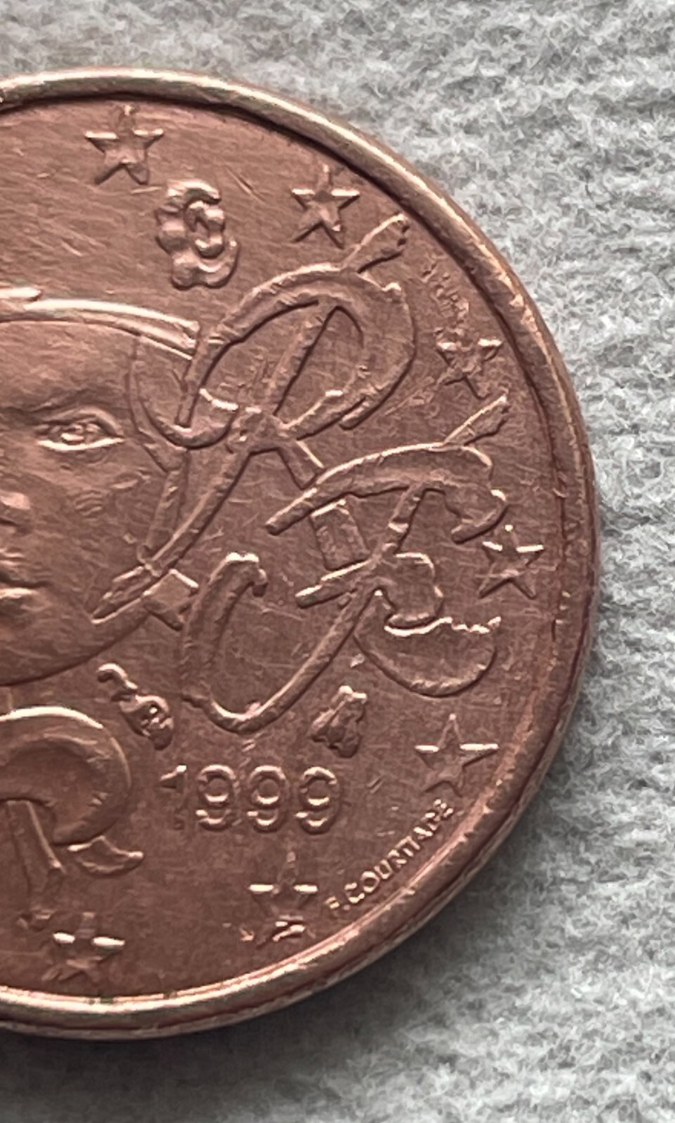 Rare 1 Euro Cent France Coin, 1999 | eBay