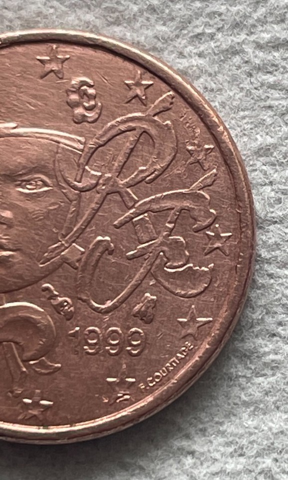 Rare 1 Euro Cent France Coin, 1999 | eBay