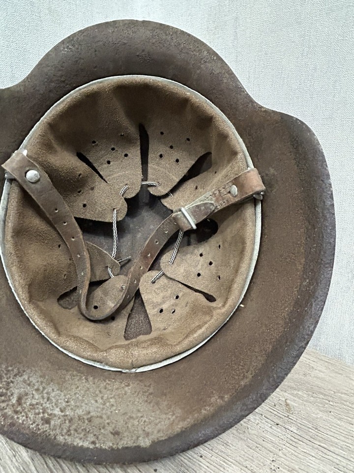 German Helmet M42 WW2 original paint (without restoration) WWII size 64 ...