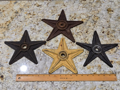 LOTVintage Cast Iron Anchor Plate 5-Sided Star Building Architectural ...