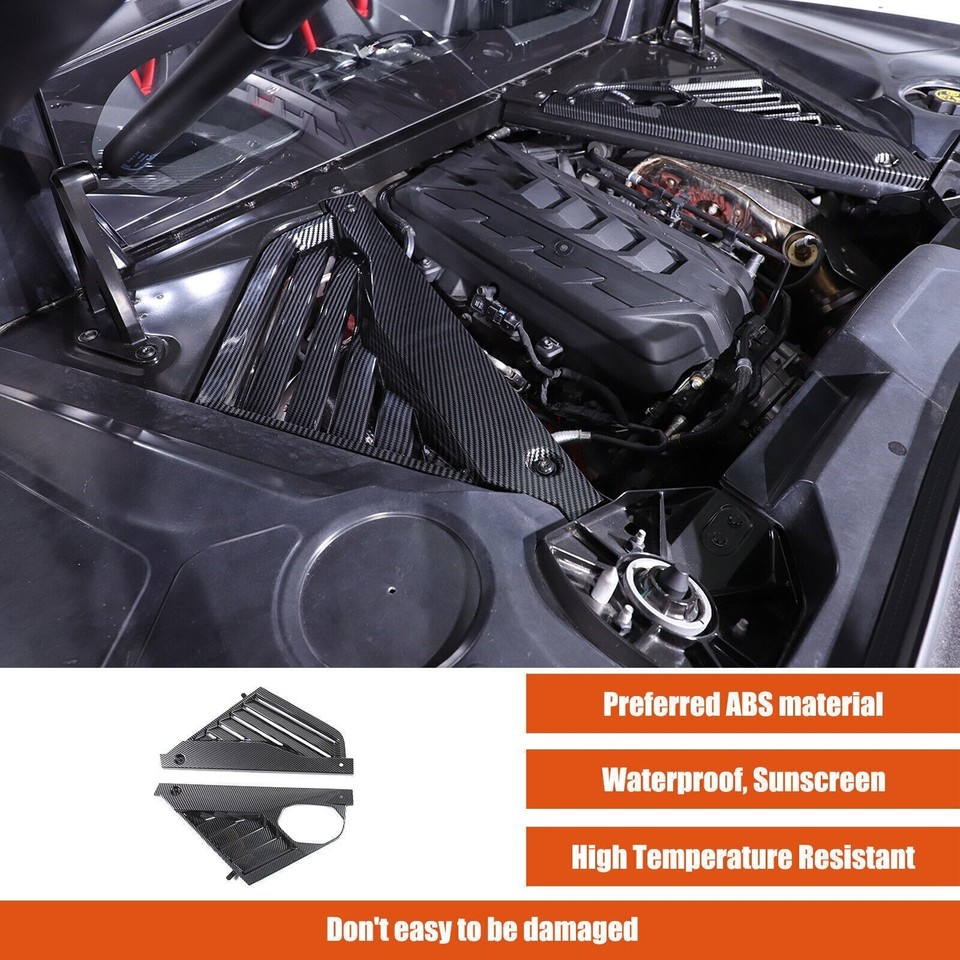 Carbon Fiber Look Engine Bay Panel Cover Factory Style For 2020-2024 ...