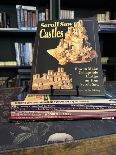 Lot of 8 Scroll Saw Woodworking Books Puzzles, Castles, Locks, Models ...