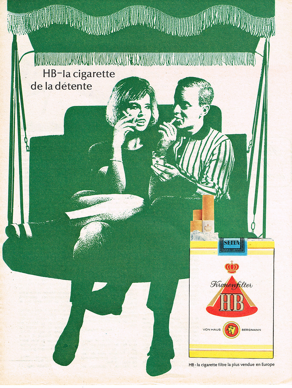 PUBLICITE ADVERTISING 1964 HB cigarettes | eBay