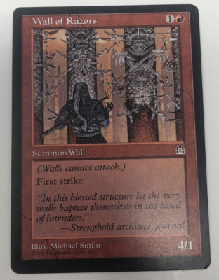 1998 Magic: The Gathering - Stronghold Wall of Razors MTG Card | eBay
