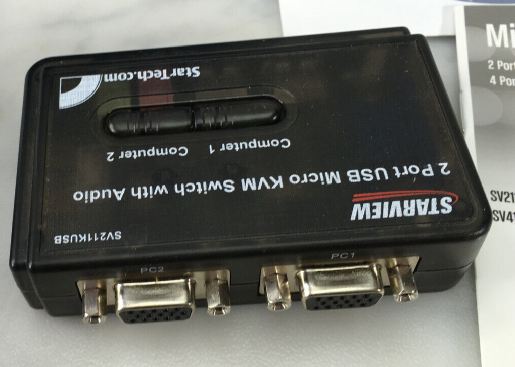StarTech StarView SV211KUSB 2-Port USB Micro KVM Switch with Audio #97 ...