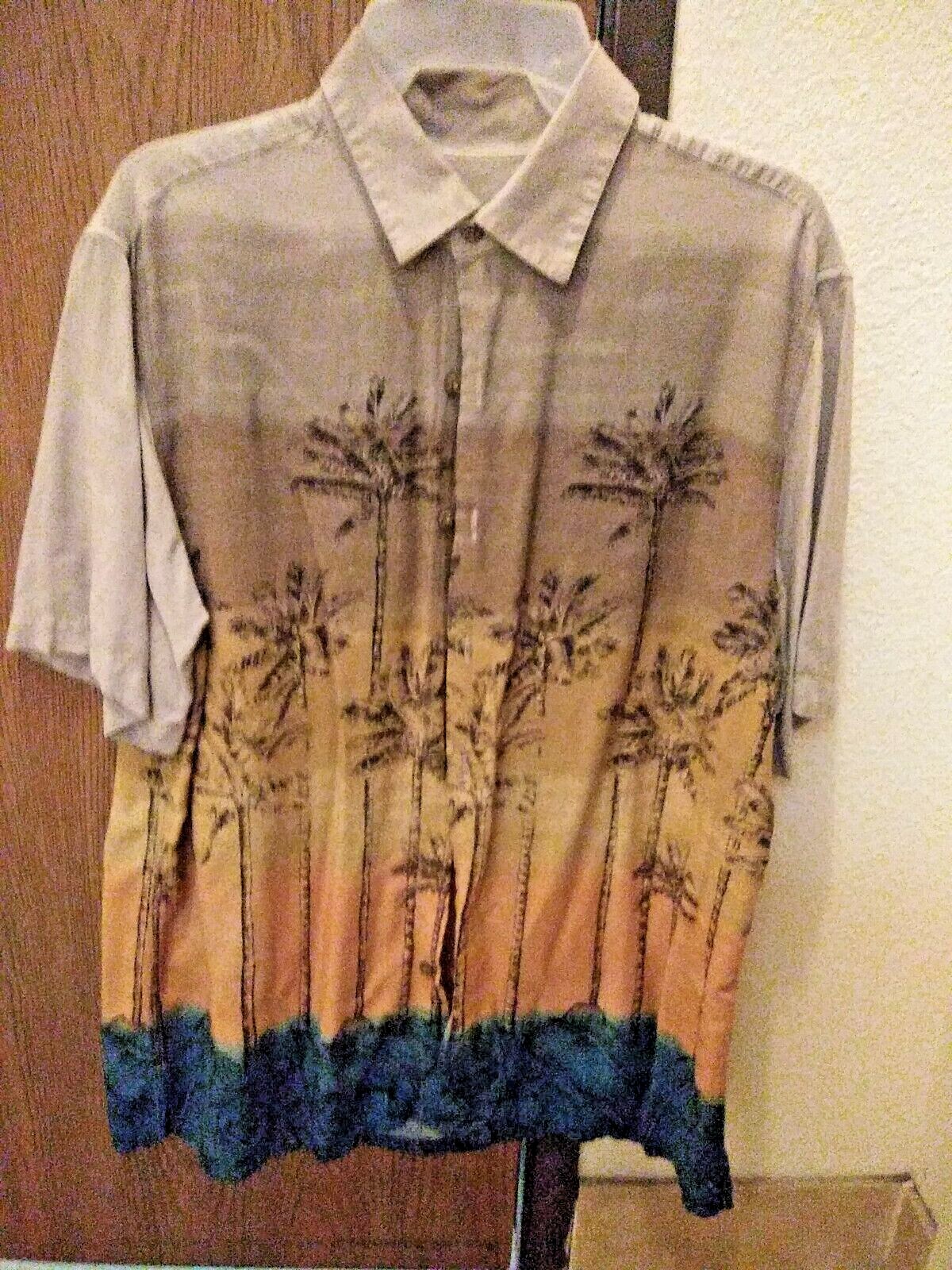Vintage Batik Bay Hawaiian Shirt 100% Rayon. Sz L MR - Gem