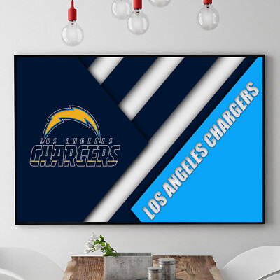 Los Angeles Chargers Design NFL Football Home Decor Wall Art Print ...