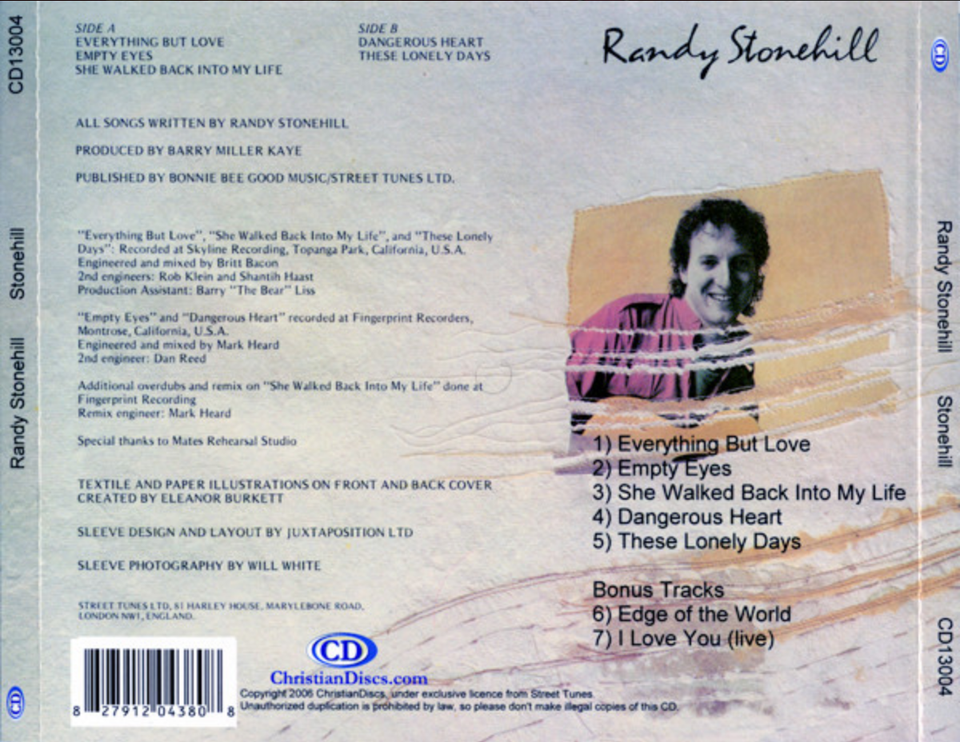 Randy Stonehill - Stonehill (2006) Christian Discs EP RARE UK Only CD ...