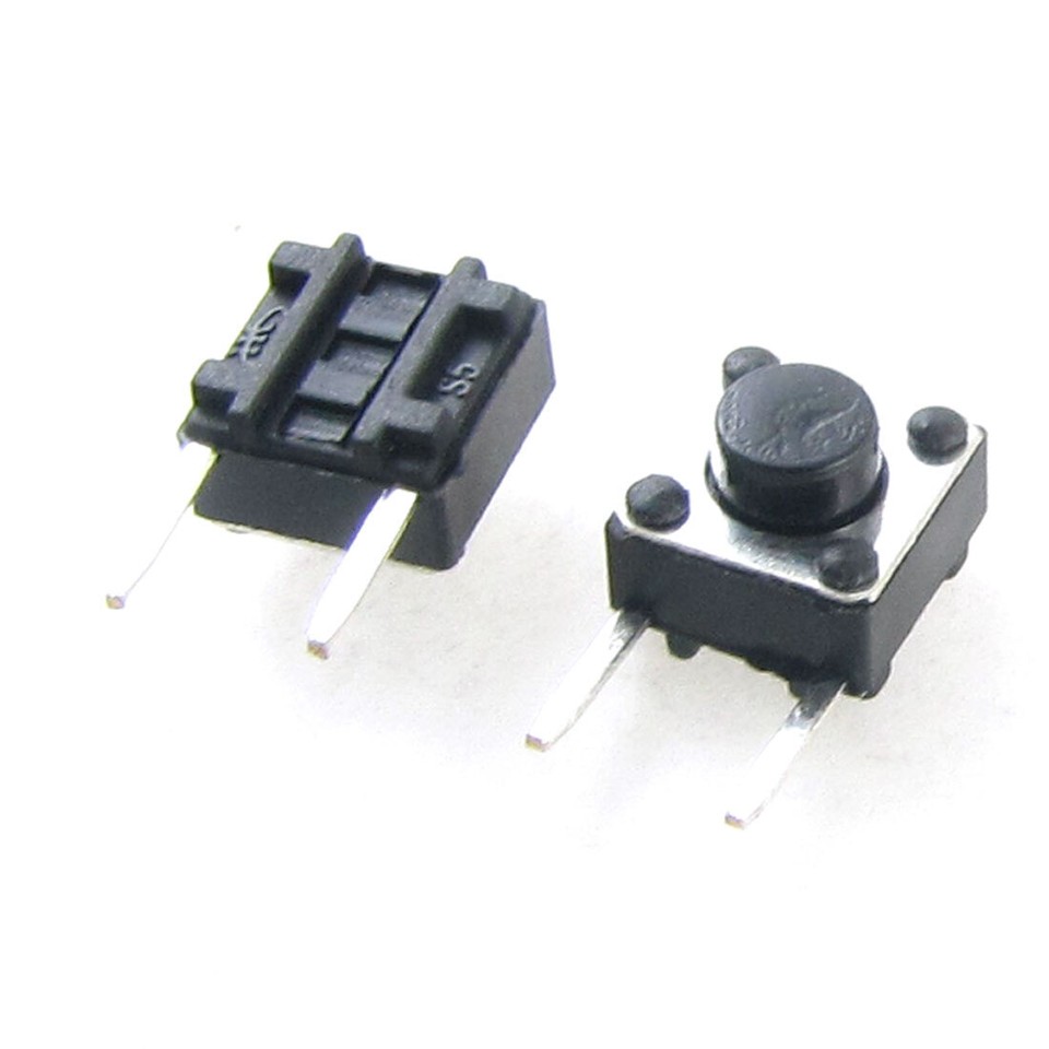 50 Pcs PCB Momentary Tact Tactile Push Button Switch DIP 6 x 6mm x 5mm ...