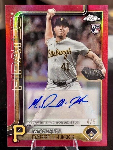 Michael Darrell-Hicks RC Red Refractor /5 #AC-MD 2025 Topps Chrome ...