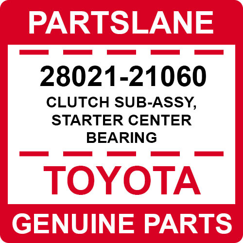 2802121060 Genuine Toyota Clutch Sub-assy Starter Center Bearing 28021 ...