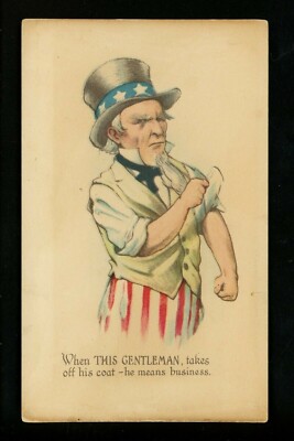 Patriotic postcard Americana Uncle Sam Greetings Vintage | eBay
