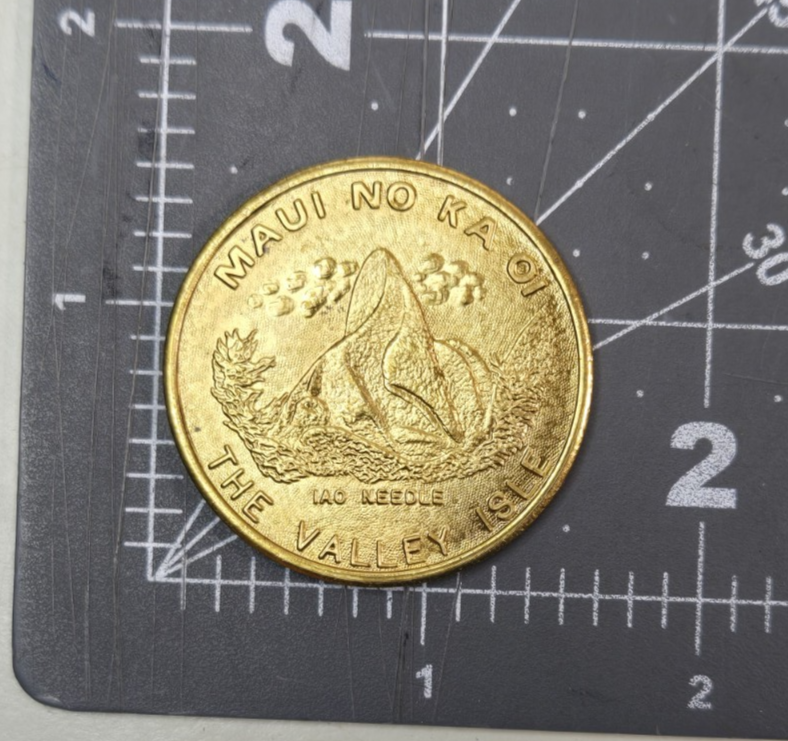 Maui Dollar Hawaii Medal Coin Ioa Needle Lahaina Capital The Valley ...