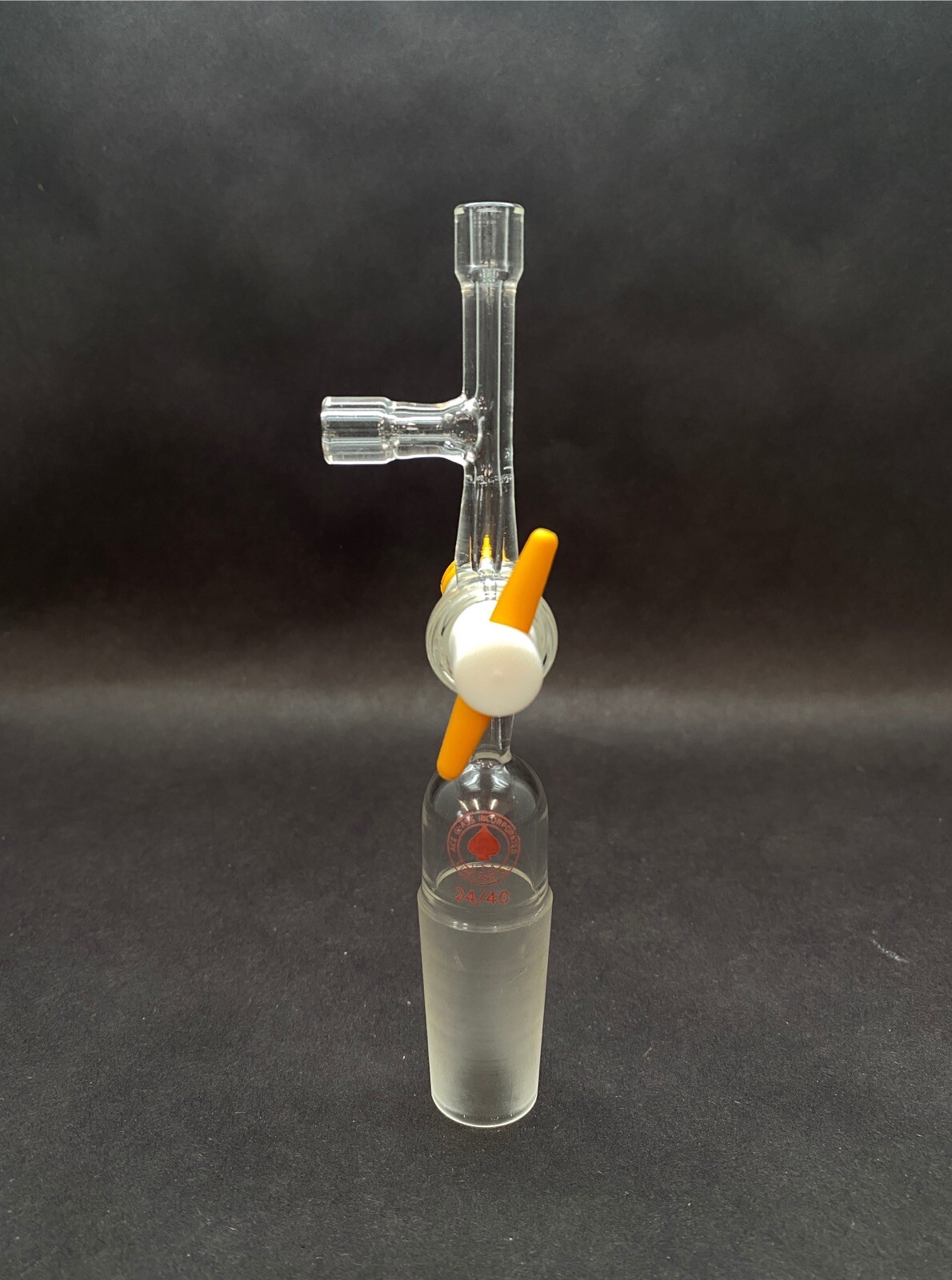 Ace Glass 24/40 Inner Joint Septum Inlet Adapter w/ PTFE Stopcock 5111 ...