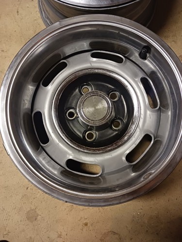 2 14 X 7 PONTIAC RALLY 1 WHEELS WITH OEM CAPS AND TRIM RINGS NICE | eBay