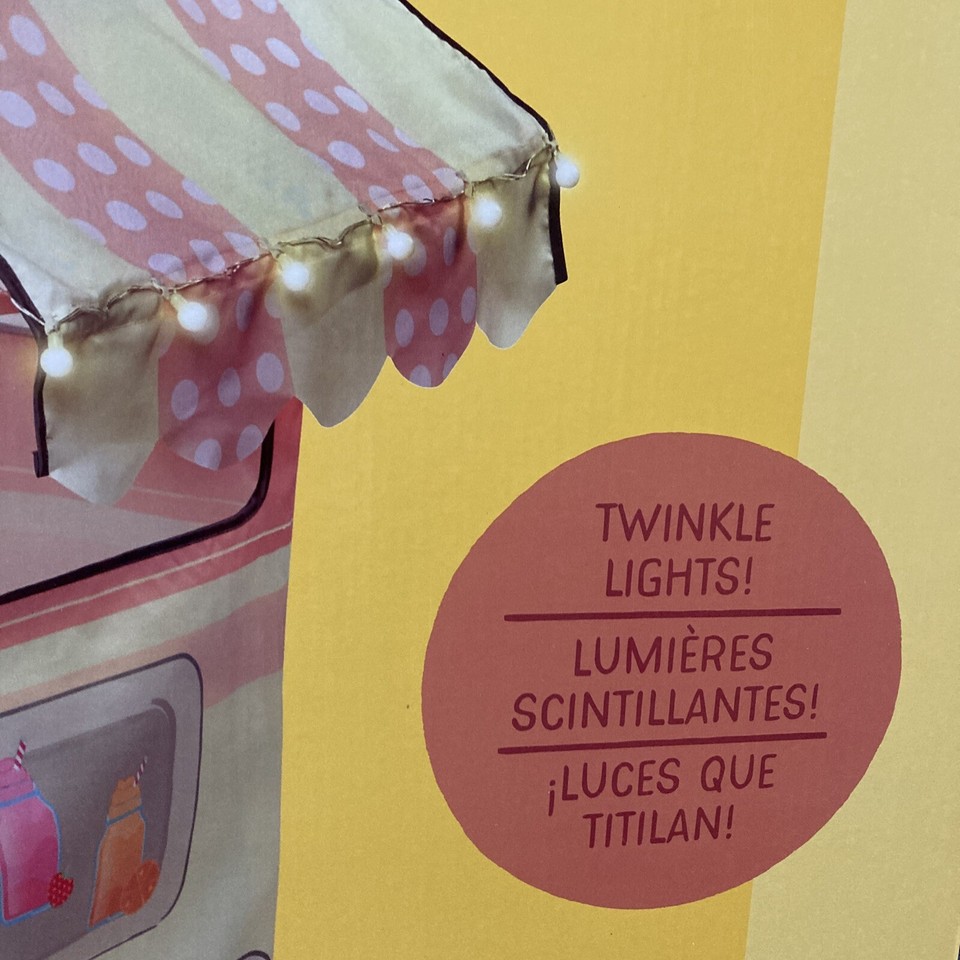 Disney Minnie Mouse Play Smoothie Bus Tent Lights Food Truck Wood Play ...