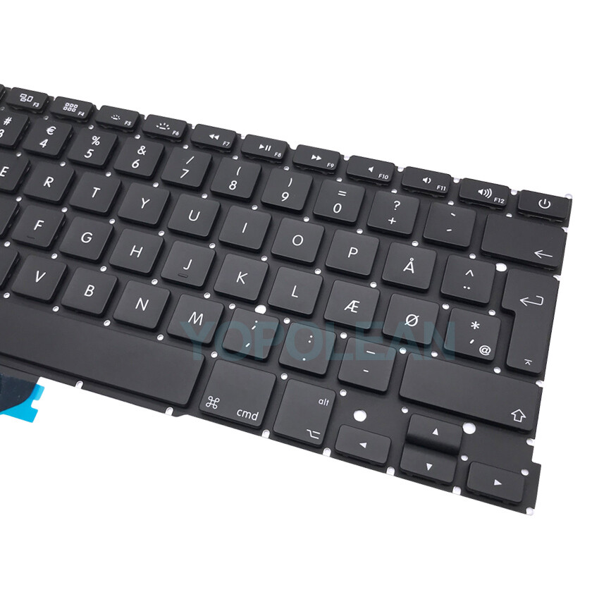 Denmark Danish Keyboard + Backlight For Macbook Pro Retina 13" A1502 ...