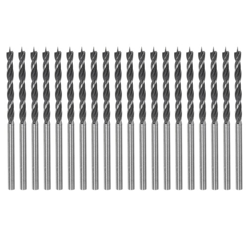 20pcs Brad Point Drill Bits 3mm Dia #45 Steel Round Shank Wood Drilling ...