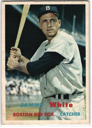 1957 Topps Baseball Sammy White Boston Red Sox #163 | eBay
